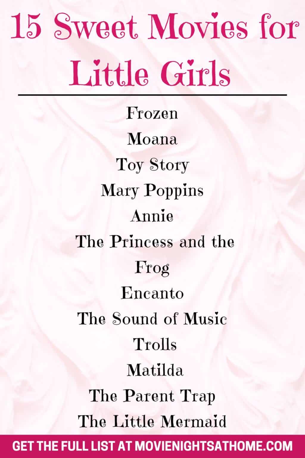 15 Sweet Movies for Little Girls (3-6 Years Old)